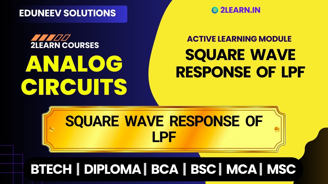 Square Wave Response of LPF | Square Wave Response of LPF in Analog ...