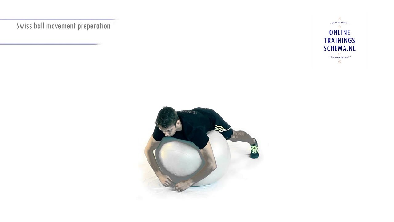 Swiss ball movement preparation - Onlinetrainingsschema.nl - YouTube