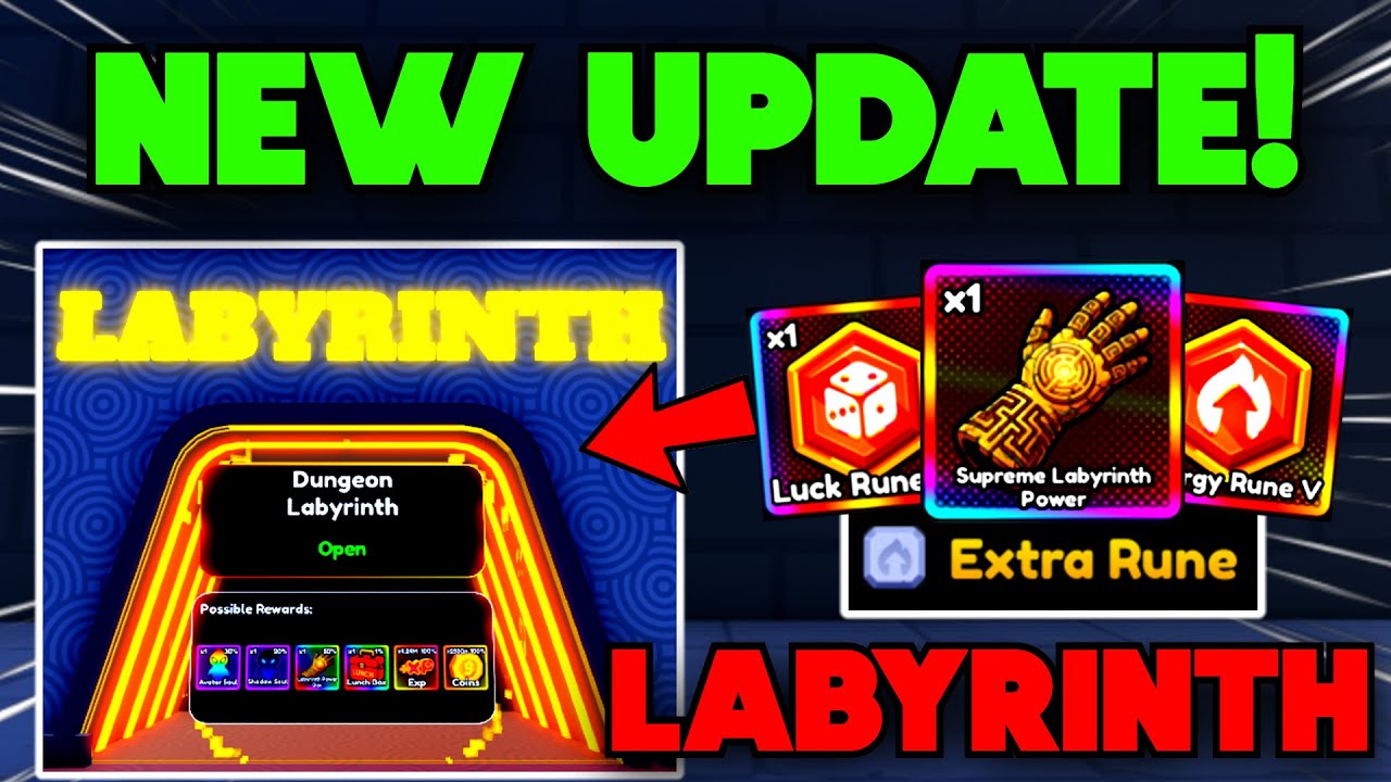 I OBTAINED the New LABYRINTH POWER Dungeon & OP RUNES! | Anime Eternal ...