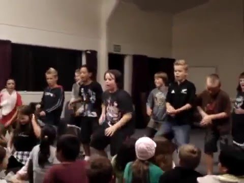 Jake Fastnedge Leading the Kapahaka Group at Waitakere Primary School ...