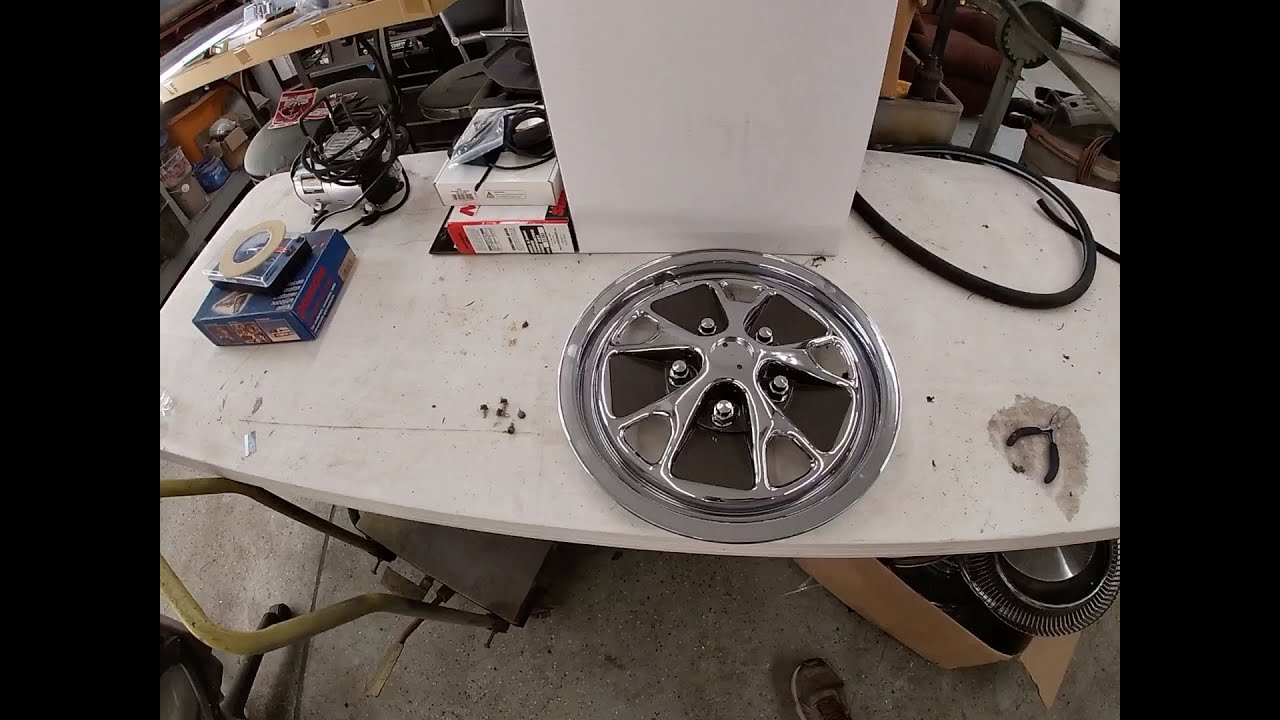 1965 Mustang build part 18. Scott Drake rallye wheel covers for 4 bolt ...