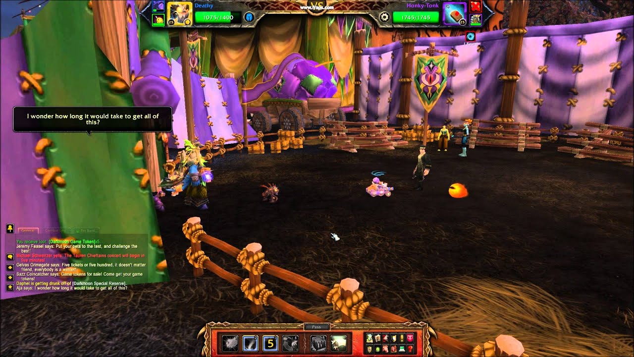 WoW Darkmoon Faire Pet Battle Jeremy Feasel - YouTube