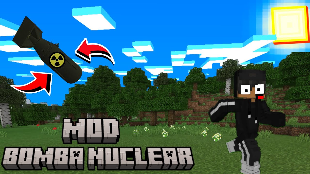 O MELHOR MOD DE BOMBA NUCLEAR PRO SEU MINECRAFT PE 1.21 - YouTube