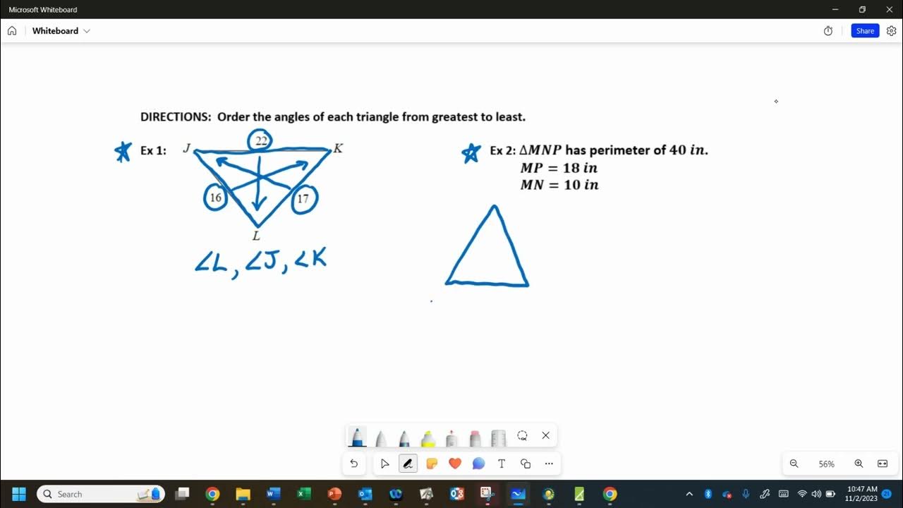 Example: Order Angles of a Triangle Given Sides - YouTube