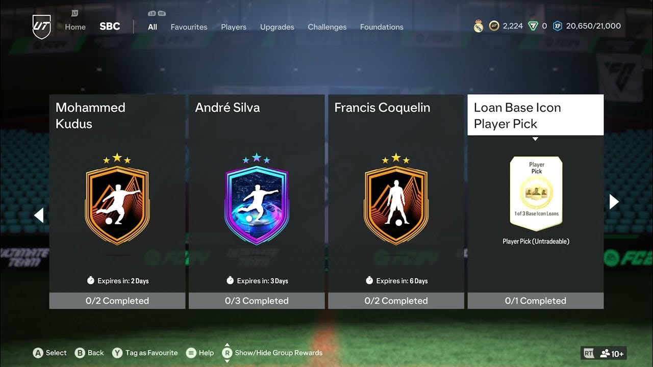 Loan Base Icon Player Pick SBC FC24 - YouTube