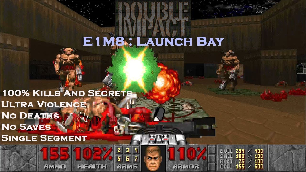 Doom Double Impact : Launch Bay ( Ultra Violence 100% ) - YouTube