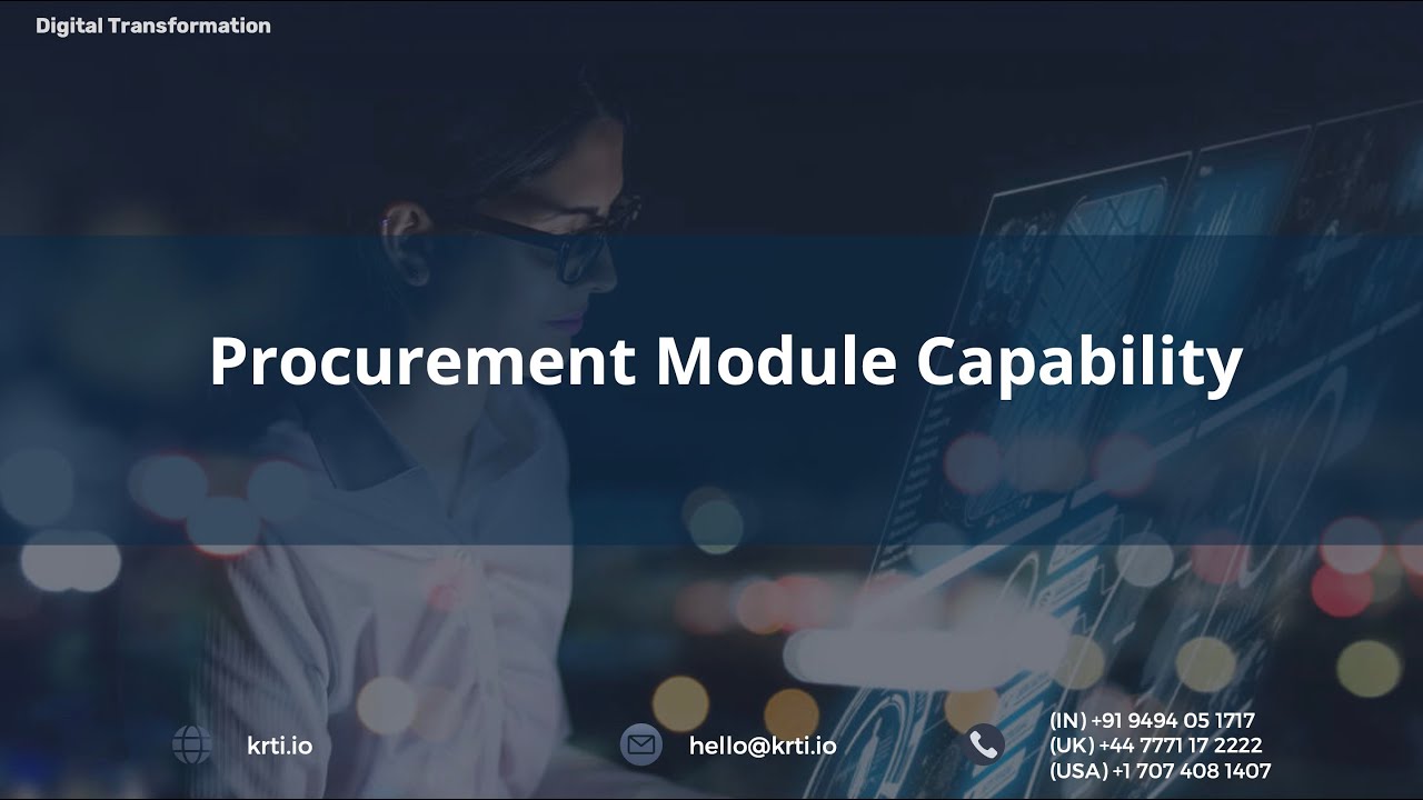 KrtiBiz Procurement Module - YouTube