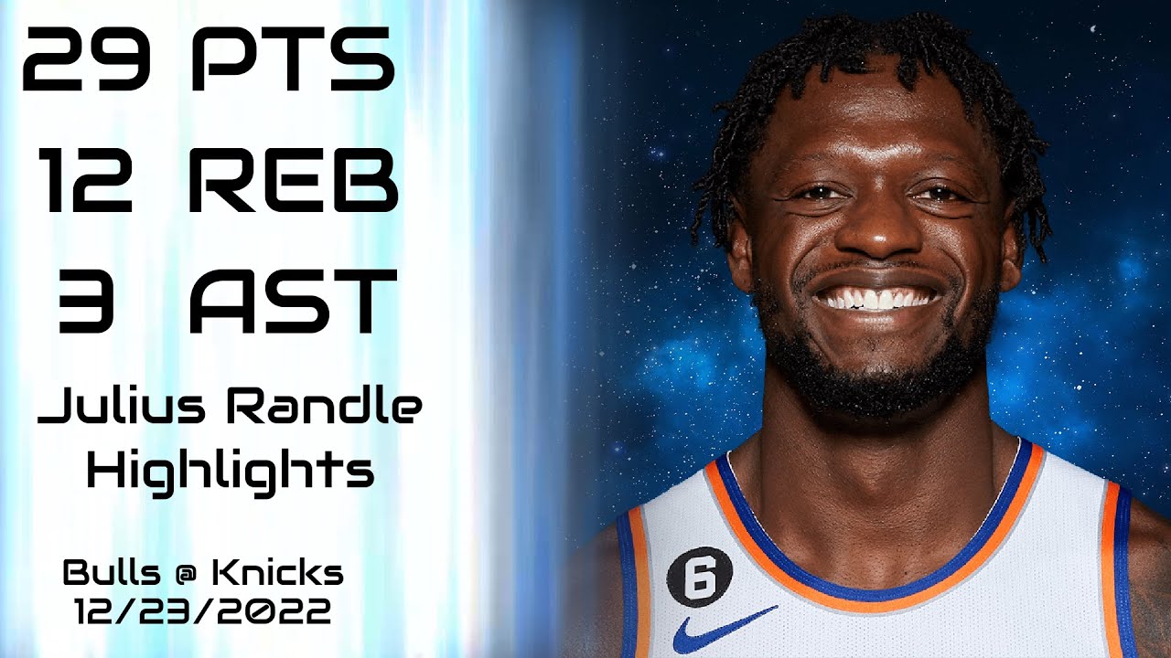 [NBA] Julius Randle Highlights | Bulls @ Knicks (12/23/2022) | NBA ...