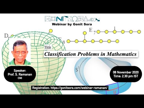 Classification problems in Mathematics by Prof. S Ramanan (CMI) in ...