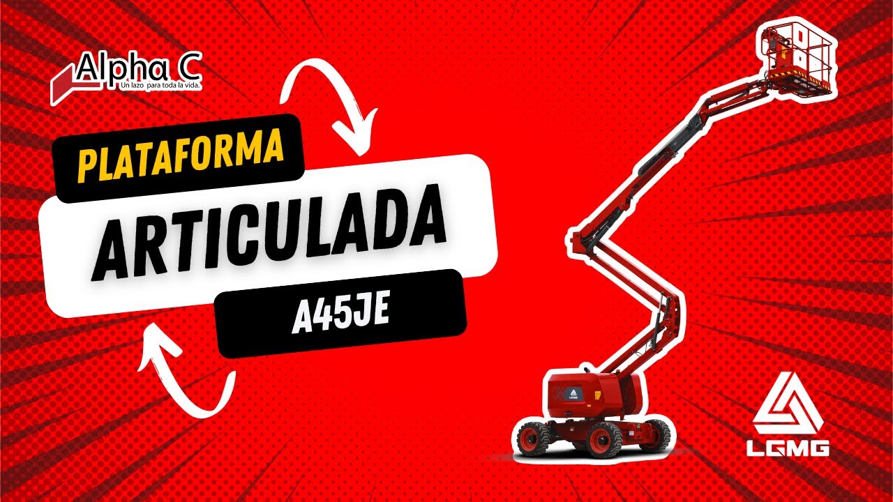 Características Plataforma articulada LGMG modelo A45JE - YouTube