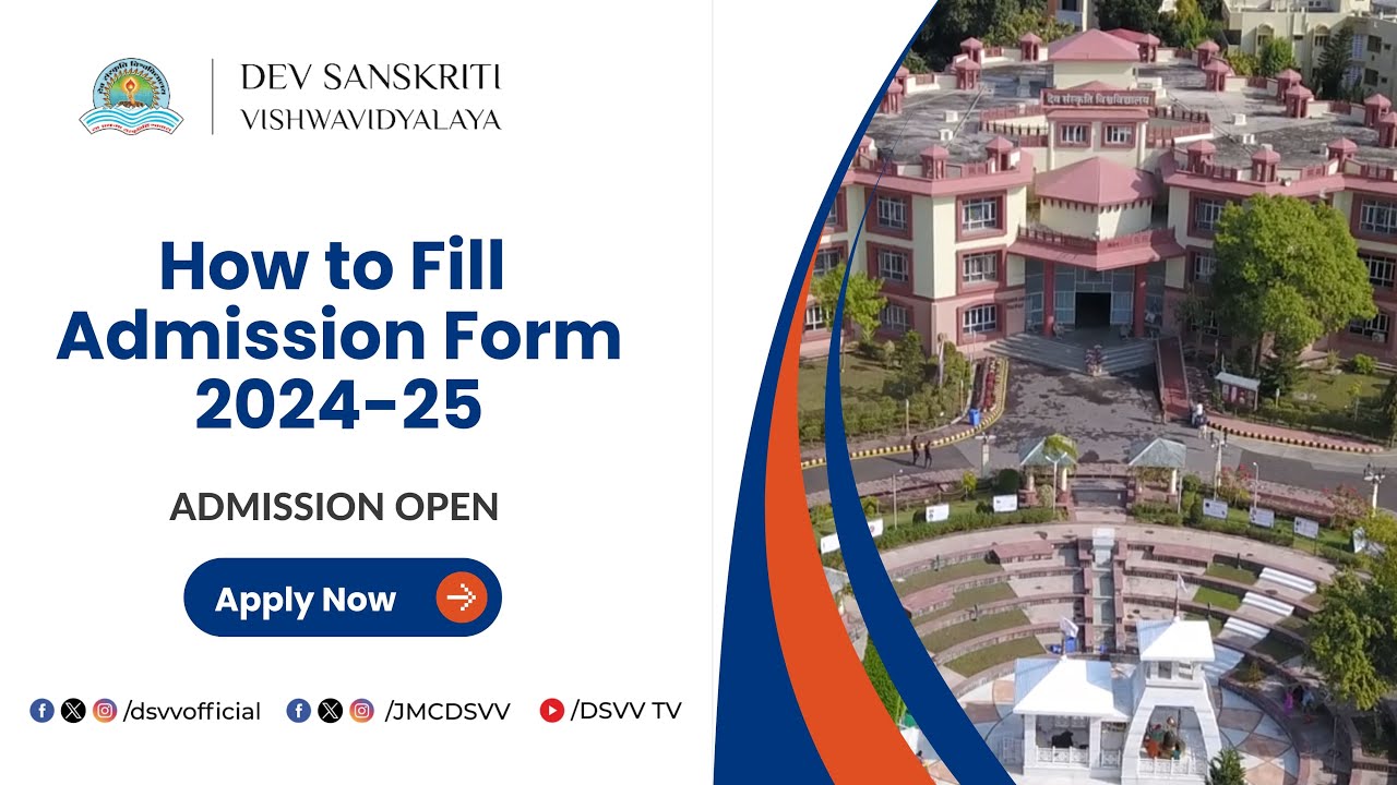 HOW TO FILL DSVV ADMISSION FORM | ADMISSION OPEN 2024| #DSVV - YouTube