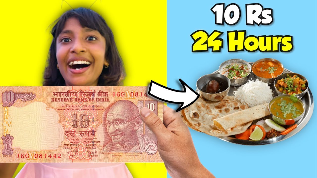 Living on Rs.10 for 24 HOURS !! | 10 Rupees Food Challenge - YouTube