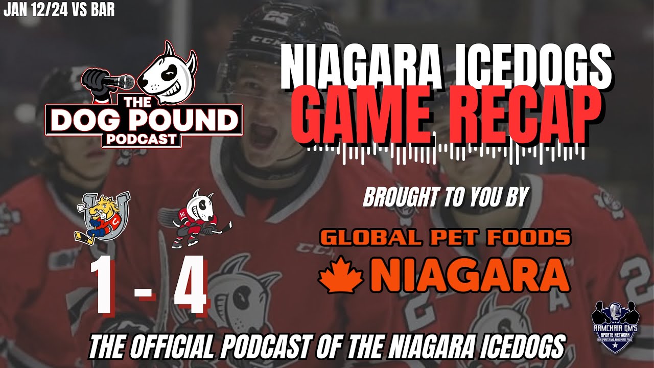 Niagara IceDogs Game Recap - Game 38 of 68 vs BAR - YouTube