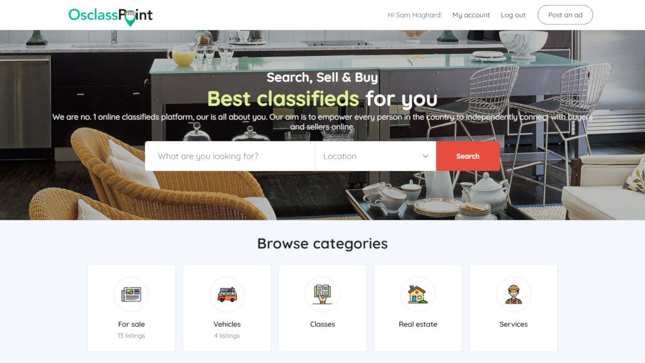 Osclass Theme Beta - Intuitive, simple, clean and user friendly - YouTube