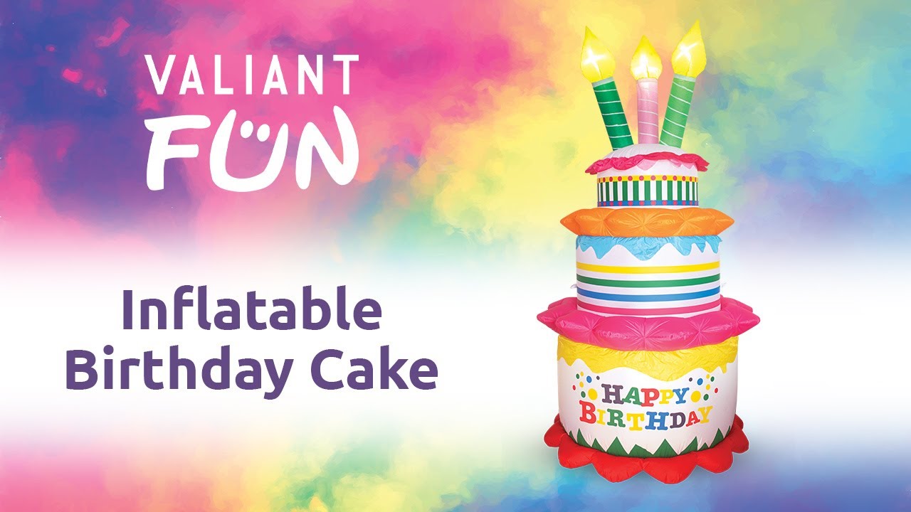 Valiant Fun Inflatable Birthday Cake - YouTube