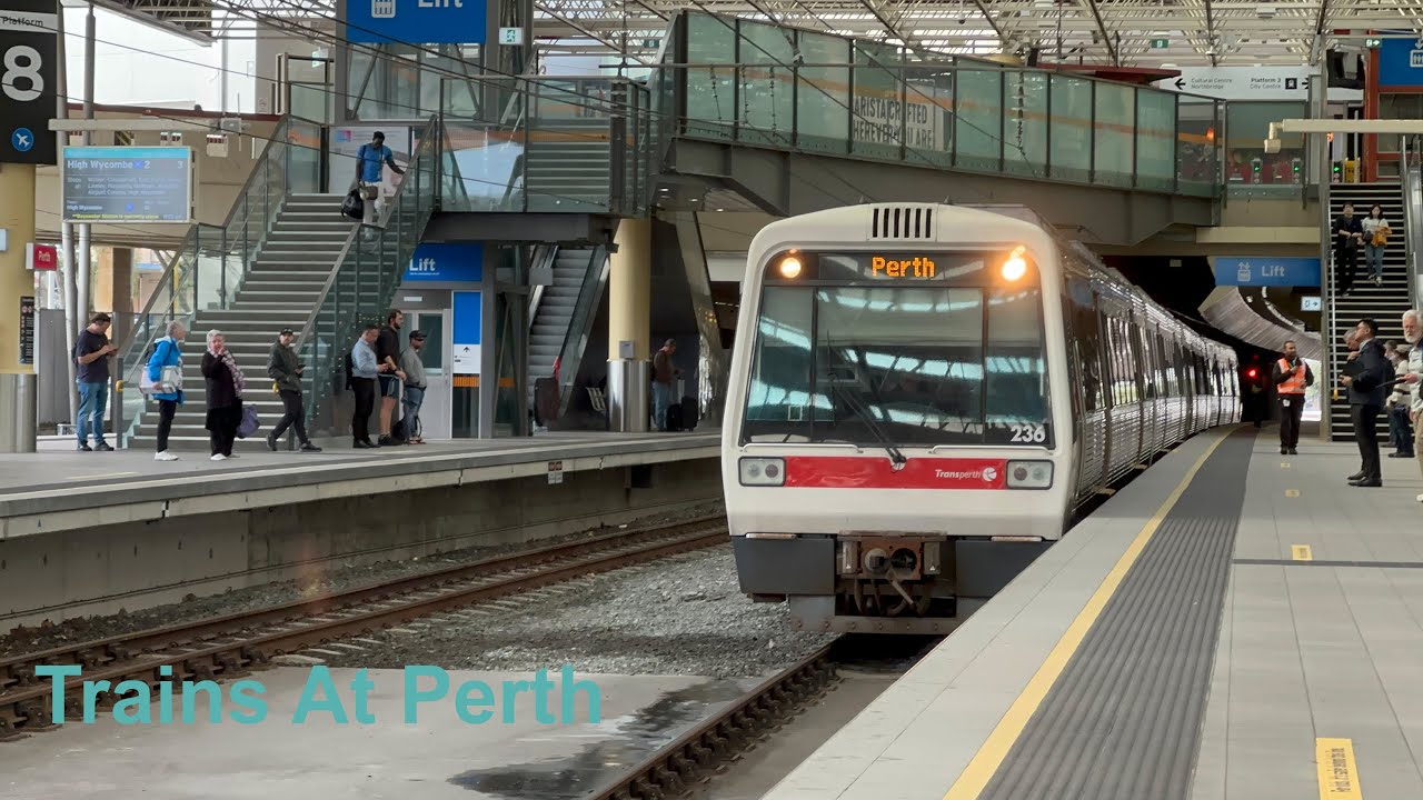 Trains at Perth - YouTube