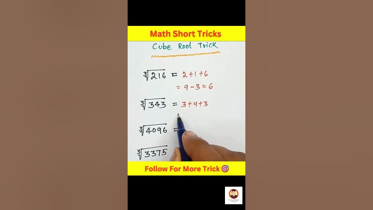 Cube Root Tricks 🔥 | Math Short Trick 😎 | #maths #mathtricks #shorts #ytshorts - YouTube