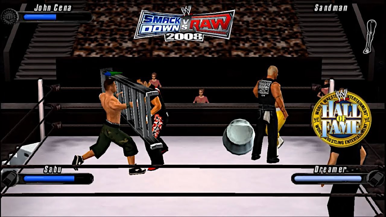 ECW Extreme Rules Fatal-4-Way - Hall of Fame Mode | SVR 08 (PSP) - YouTube