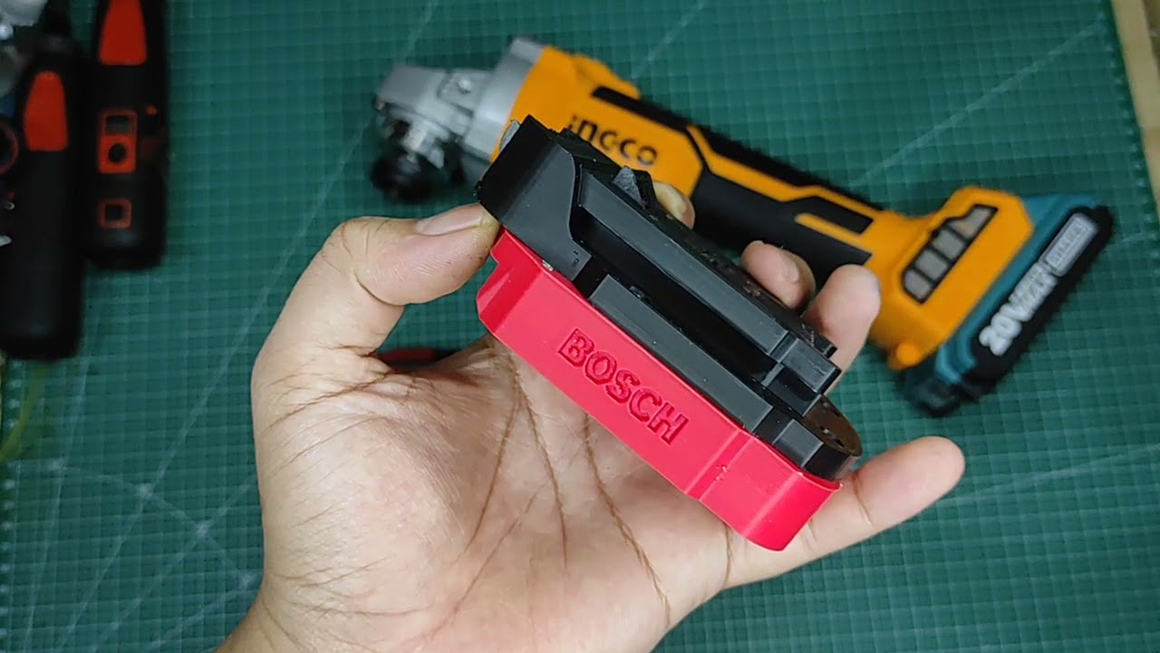 Converter/Adapter 18V Bosch Battery x Ingco/Total P20S Powertolls, ABS ...