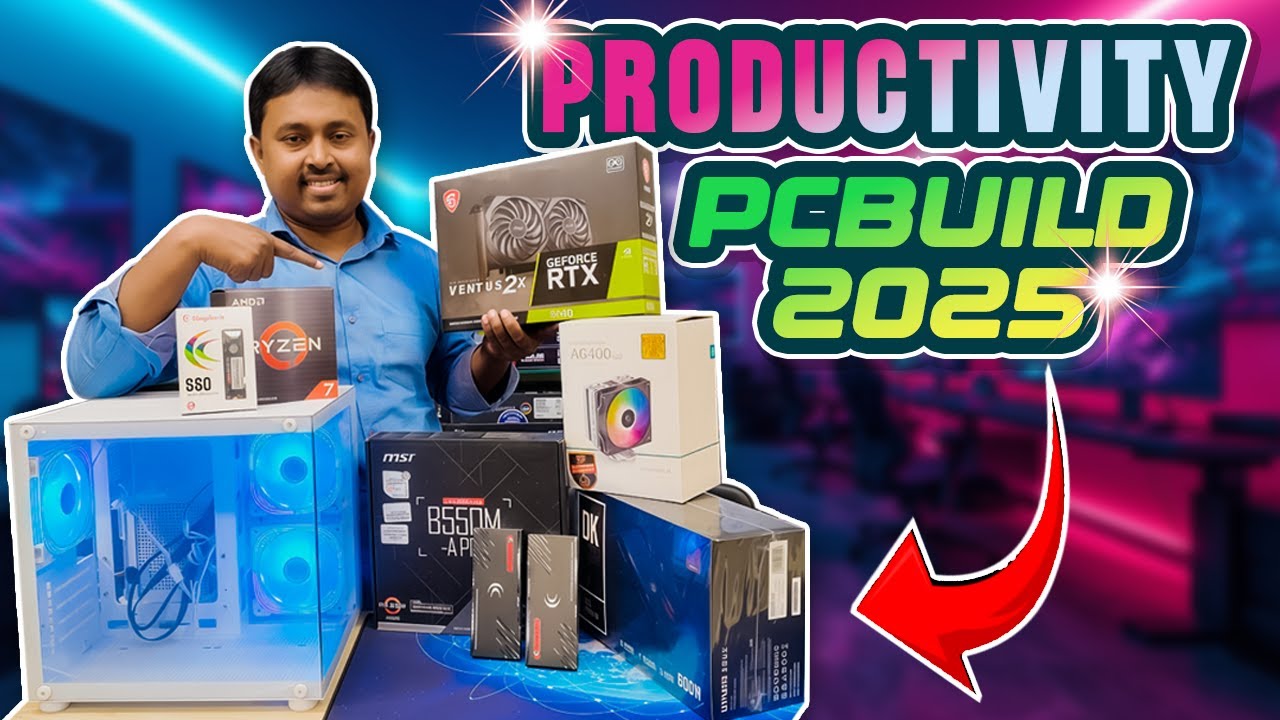 Productivity Pc Build 2025 ||5700X Gamming Desktop Pc Build With RTX ...