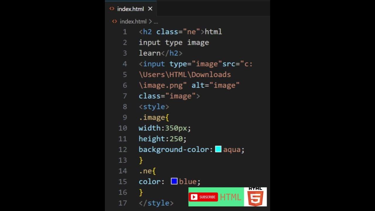 Html Input Type Image Learn Html Htmlcode Htmltutorial Html Htmlcss Htmlelements Coding