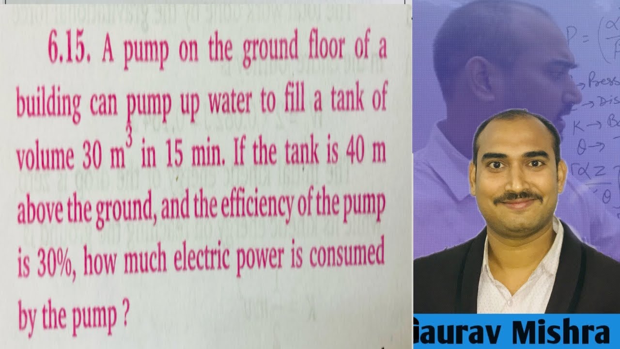 6.15 A pump on the ground floor of a building can pump up water to fill ...