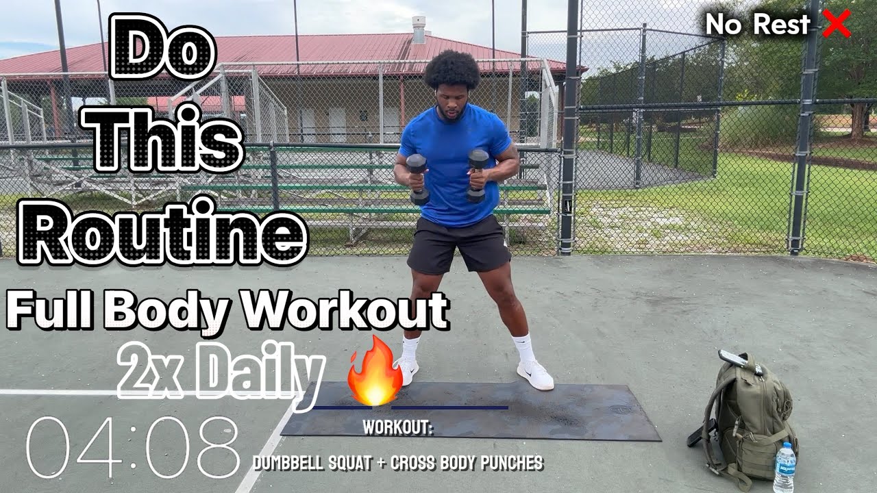 Full Body Cardio Workout ( Shadow Boxing ) 5 Minute Dumbbell Workout ...