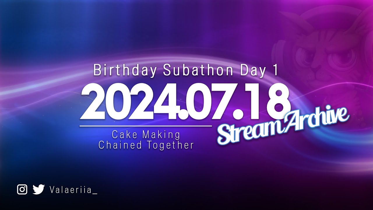 Stream Archive: 2024.07.18 - Birthday Subathon, Day 1 - YouTube
