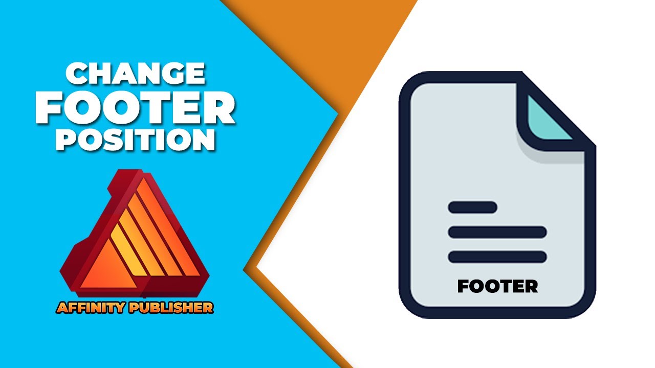 How to change the footer position in Affinity publisher - YouTube