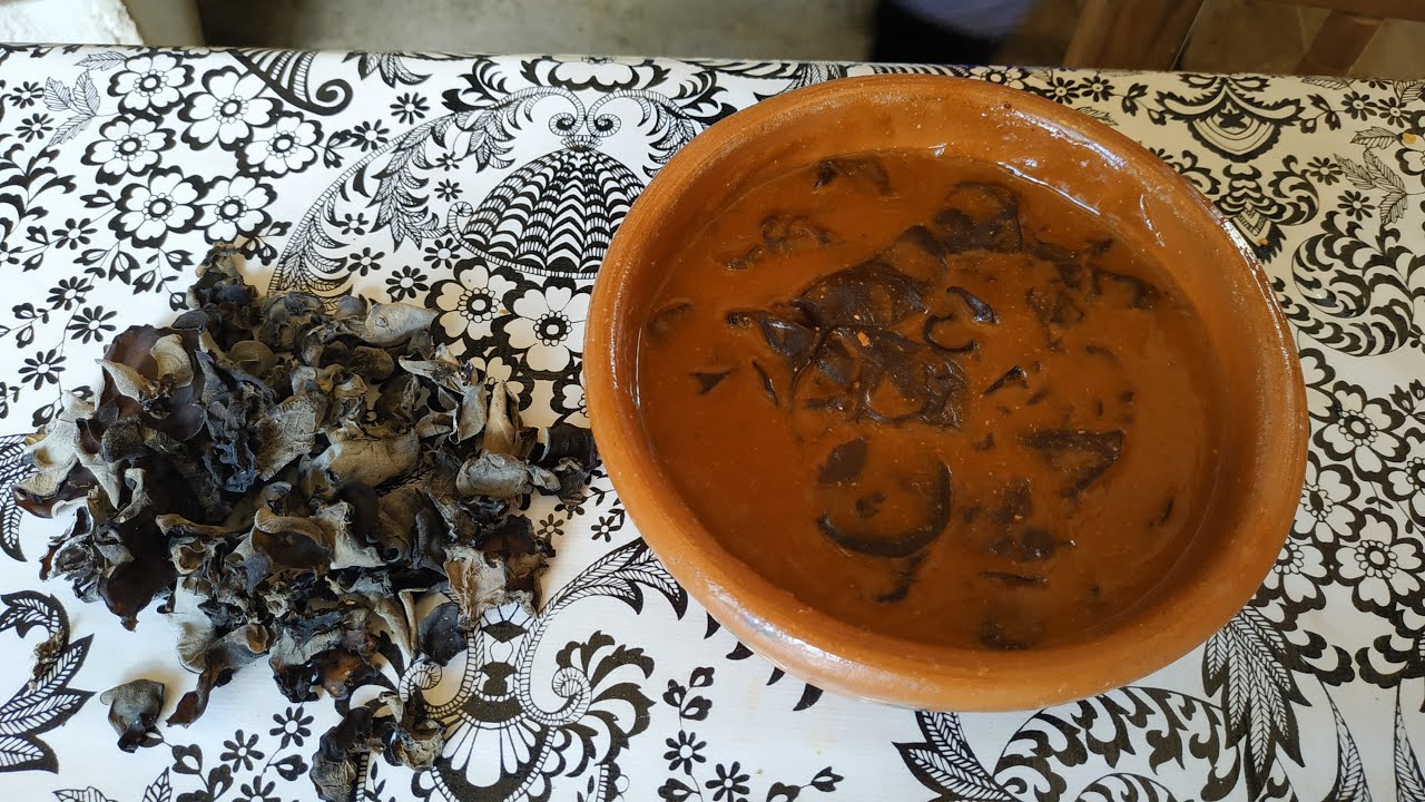 Tradicional mole amarillo oaxaqueño de hongos silvestres comestibles en ...