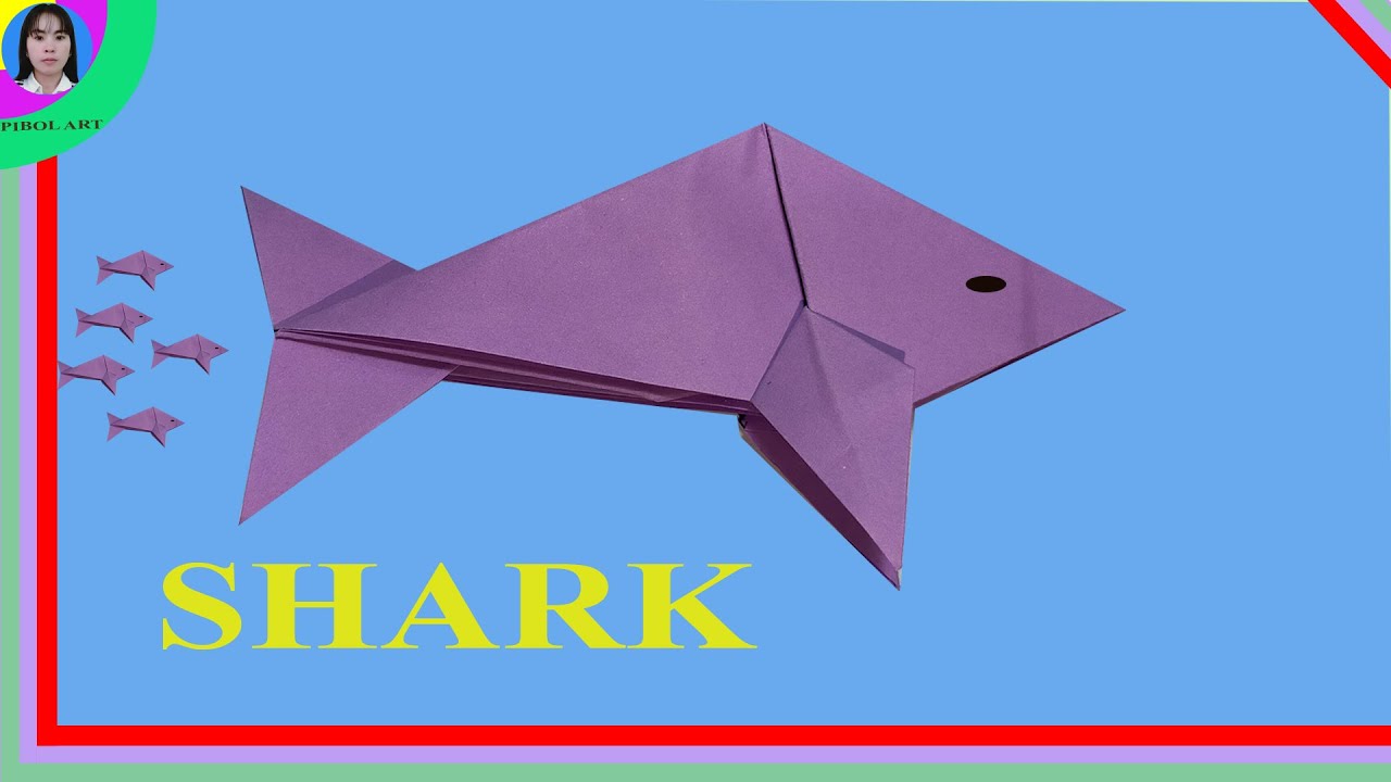How to make a shark and baby shark origami/DIY/tutorials - YouTube