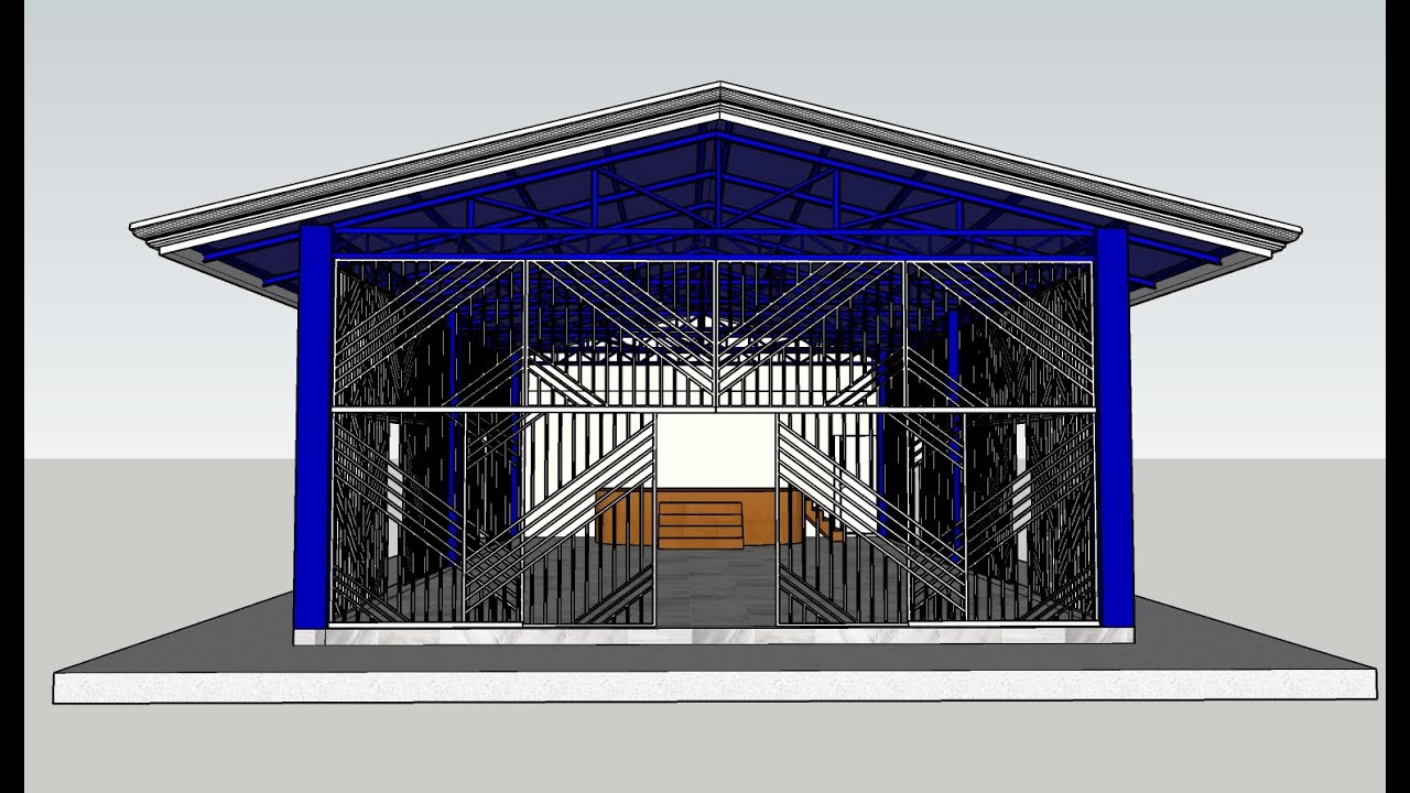 Multi - Purpose Hall | My sketchup work | - YouTube
