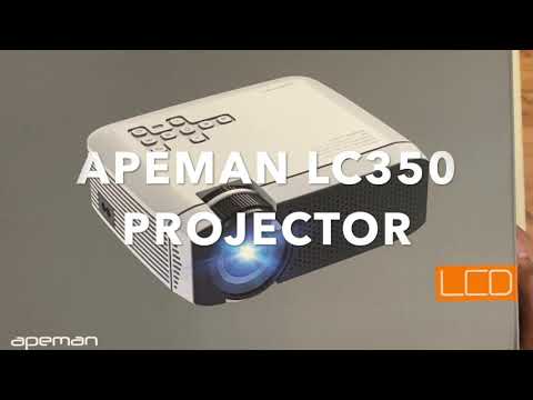 APEMAN Projector LC350 with DEMO in both bright and Dark Room - YouTube