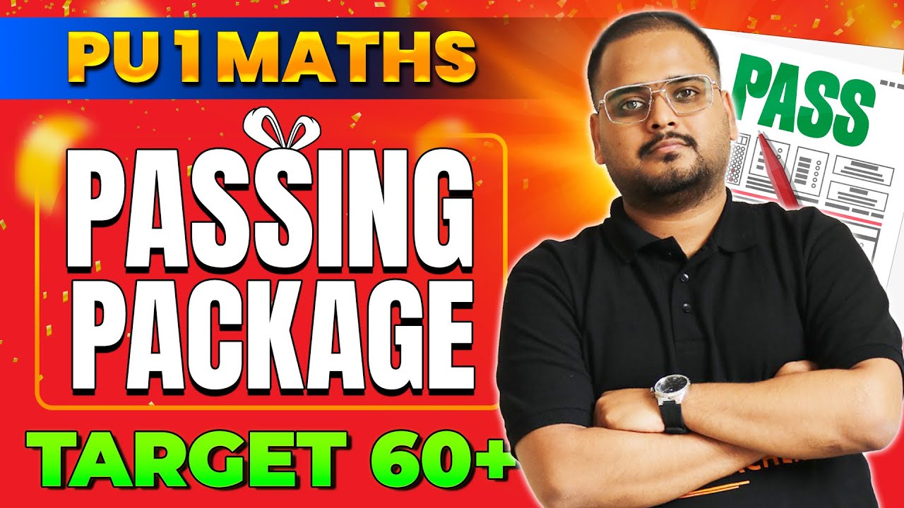 1st PUC Maths Passing Package - Complete Maths Revision | All Imp PU 1 Questions Covered - YouTube