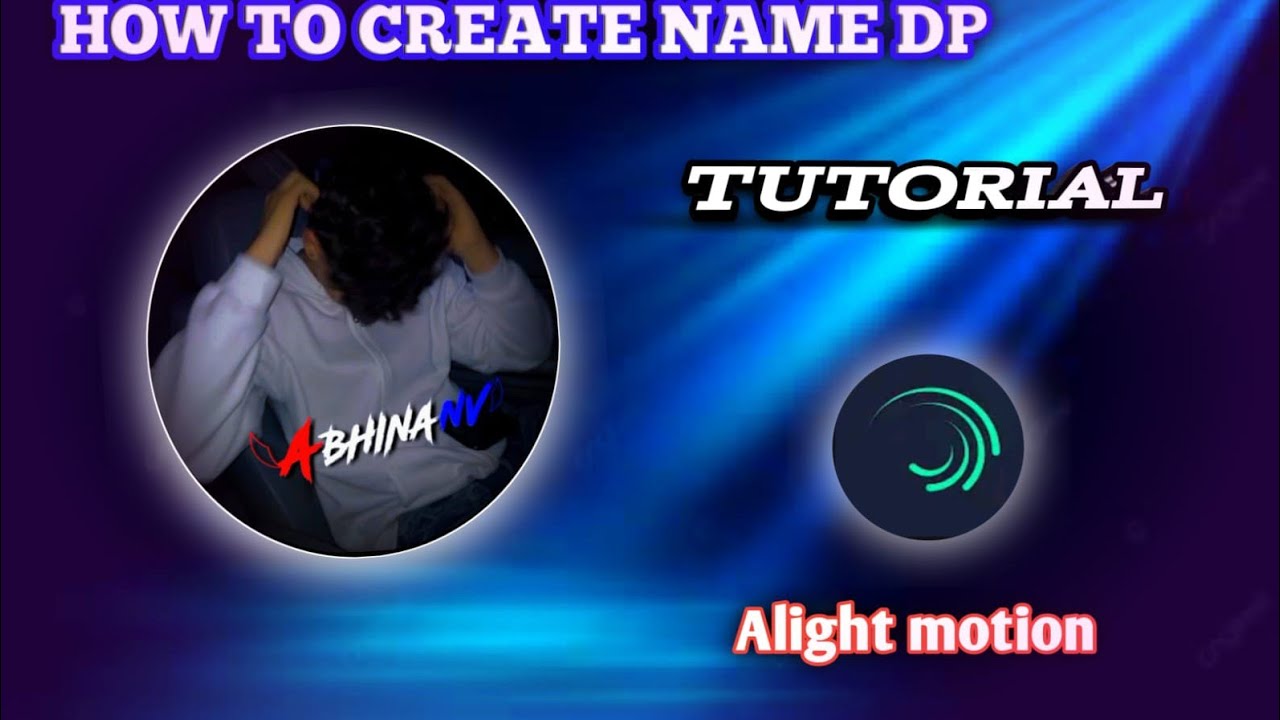 how to create name pfp tutorial in all night motion - YouTube