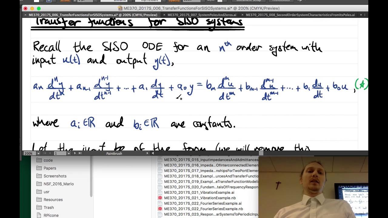 System Dynamics and Controls: Lecture 006 Transfer Functions for SISO Systems. - YouTube