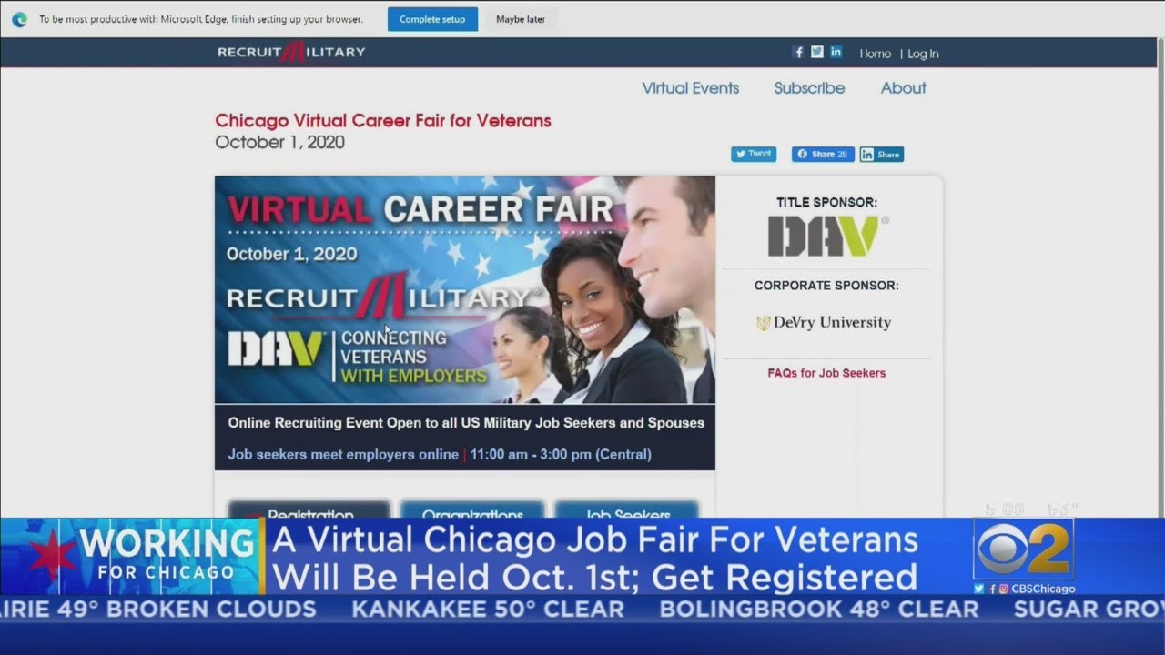Chicago Virtual Career Fair For Veterans Being Held Thursday - YouTube
