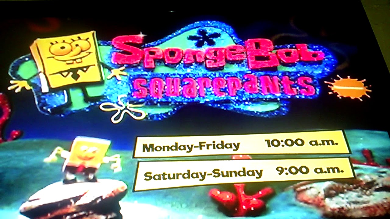 Spongebob squarepants nick tv yey channel monday-friday 10:00 am ...