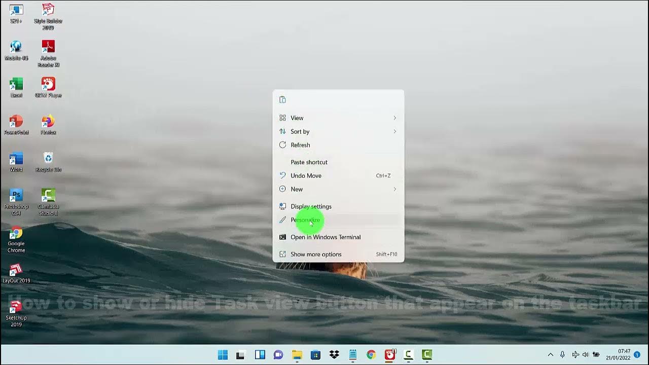 Windows 11 Home : How to show or hide Task view button that appear on ...