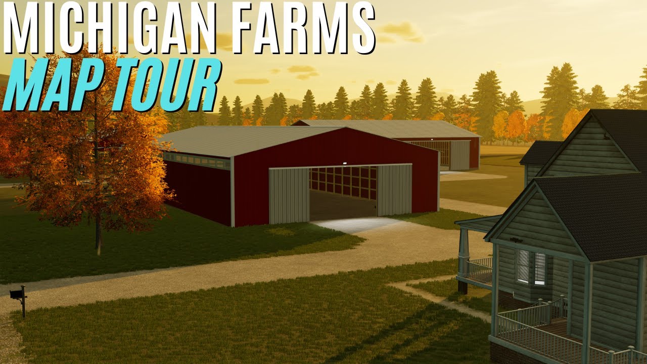 HUGE NEW AMERICAN MAP | Michigan Farms Map Tour - YouTube