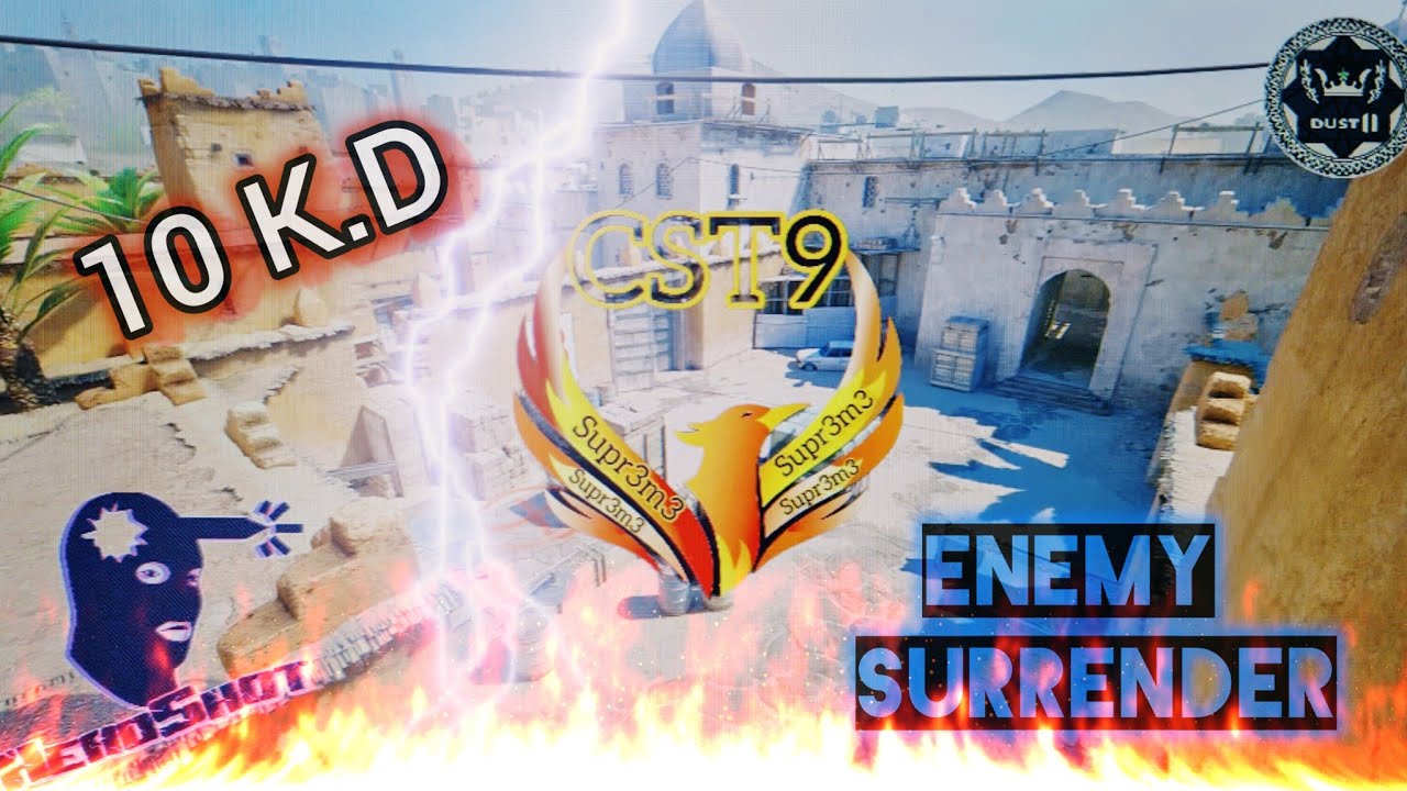 Cs2 Demo, Enemy surrender, 10 K.D Dust 2 - YouTube