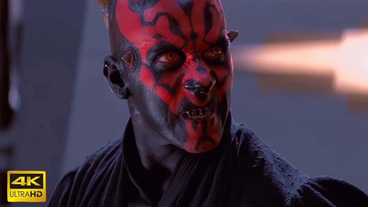 Star Wars: The Phantom Menace - Obi-Wan and Qui-Gon vs Darth Maul in 4K ...