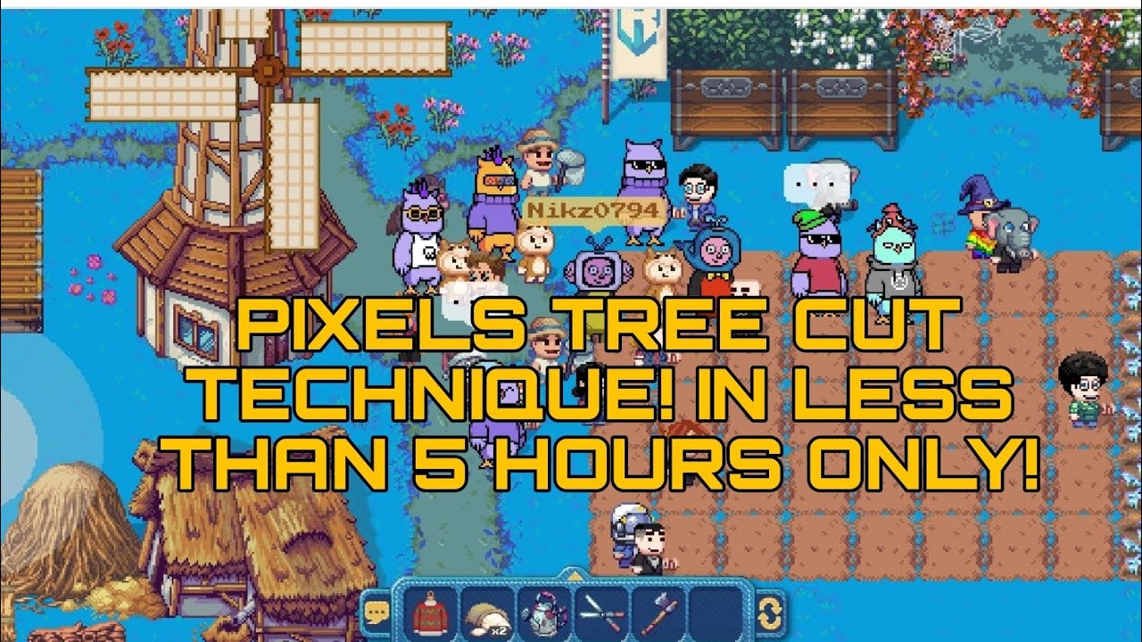 PIXELS TREE CUT! LESS THAN 5 HOURS TO GROW AGAIN! - YouTube