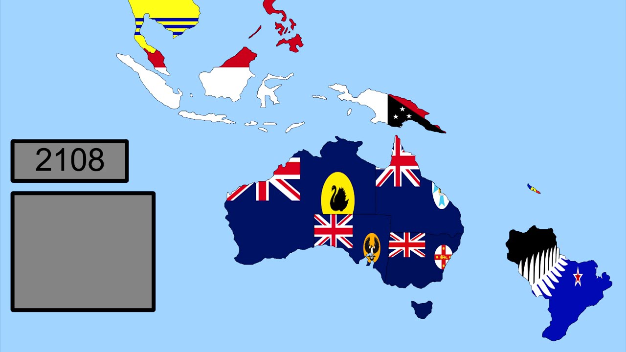 Oceania Flag Map