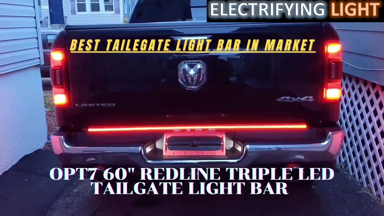 OPT7 60 Redline TRIPLE LED Tailgate Light Bar !! Setup & Show Down ...