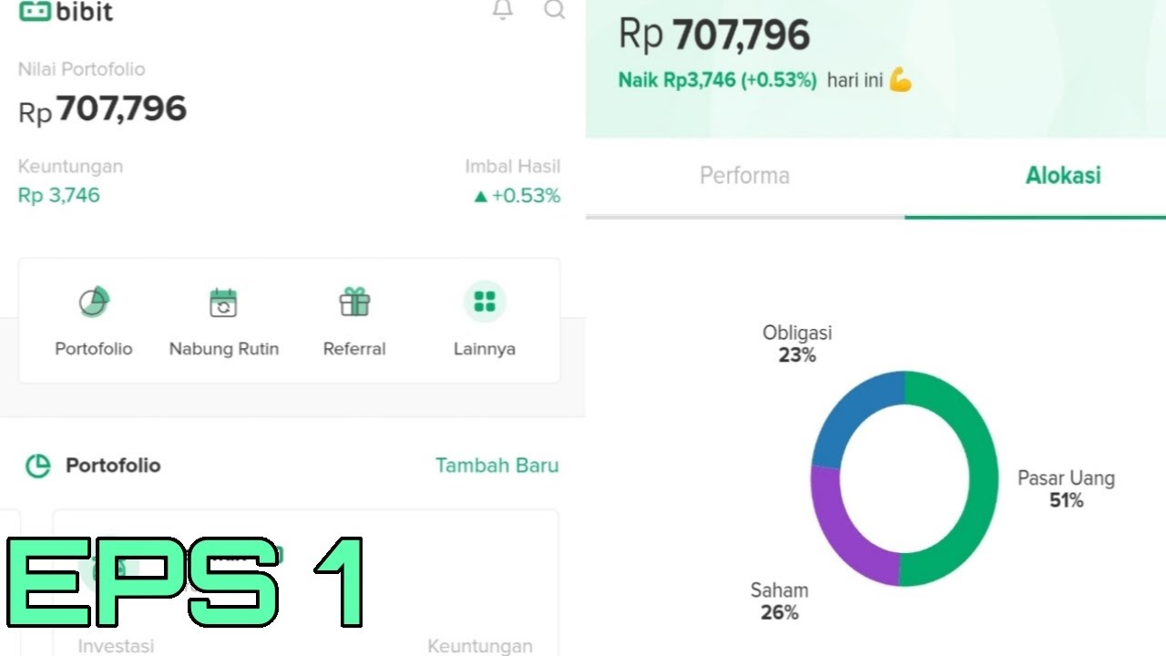 Pengalaman Berinvestasi Rp 10.000 Di APK Bibit selama 4 Bulan - YouTube