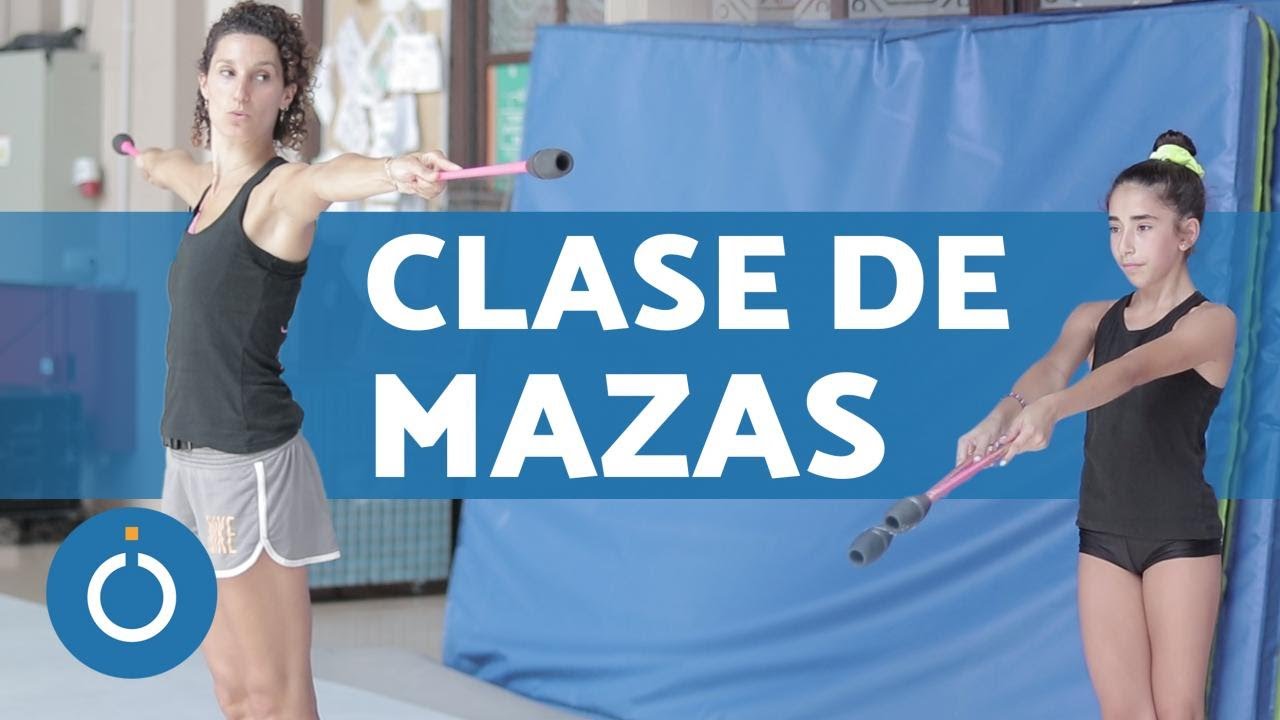 Gimnasia RÍTMICAS para niños 🤸 TRABAJO con MAZAS (Clase COMPLETA) - YouTube
