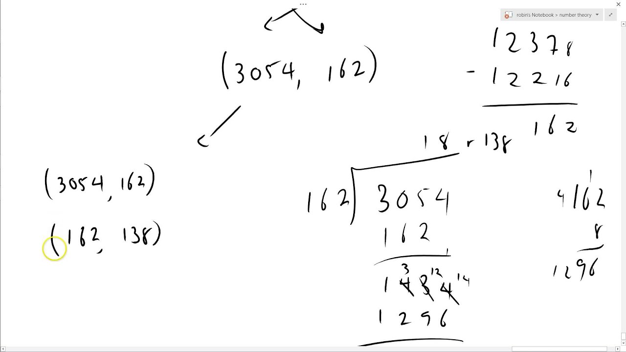 Number Theory 12: Euclidean algorithm2 - YouTube