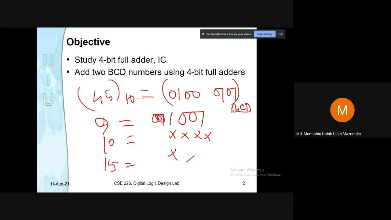 CSE 1326 Digital Logic Design Laboratory 2021 08 10 at 22 42 GMT 7 - YouTube