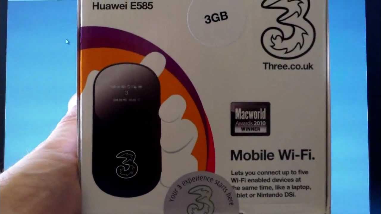 Huawei E585 Mifi Configuration - YouTube